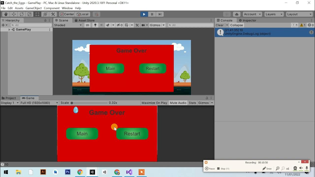 Learn Unity - Saving High Score - Unity 2D Complete Game Tutorial - Lec(#14) - YouTube