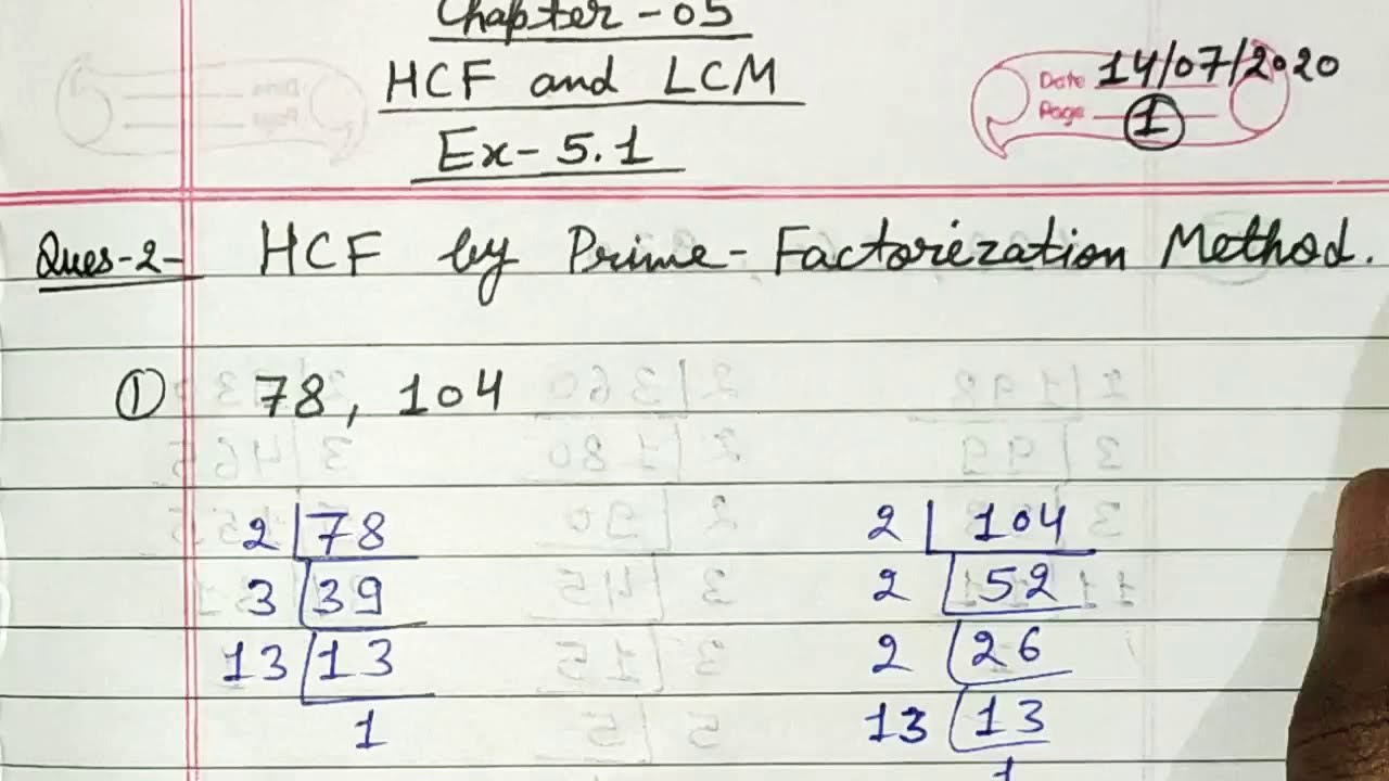 HCF By Prime Factorization Method YouTube HCF By Prime Factorization Method YouTube