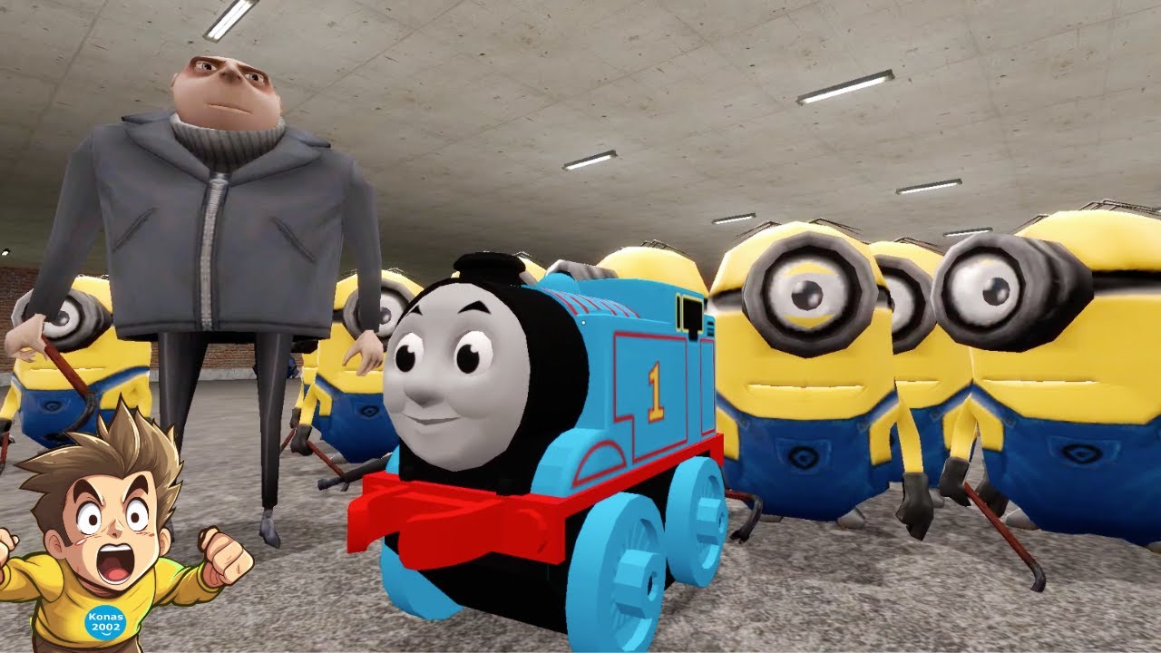 THOMAS HELPS THE DESPICABLE ME 4 MINIONS & GRU ! || Garrys Mod Gameplay ...