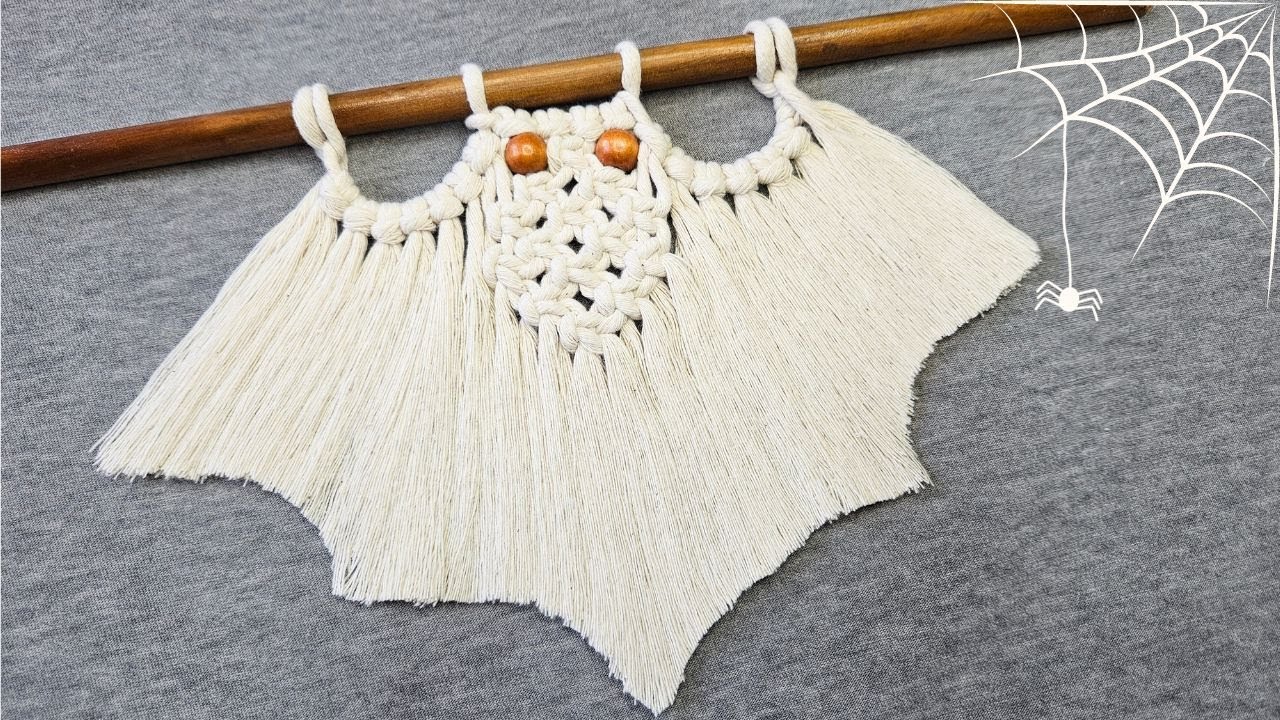 DIY Macrame BAT 🦇 | HALLOWEEN Decor | Tutorial MURCIELAGO en MACRAME ...