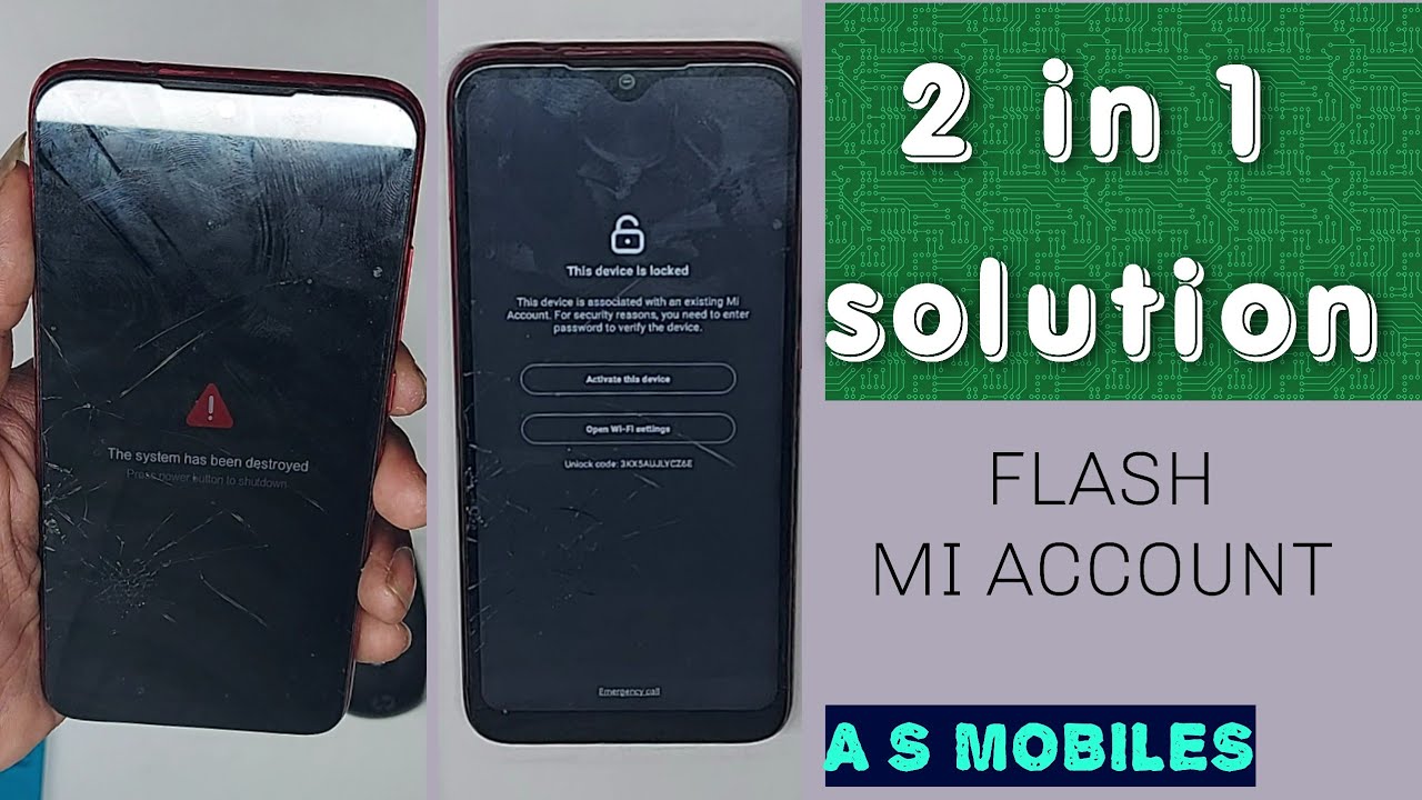 MI NOTE 7 / 7S pattern flash unlock frb #system destroyed #redminote7 # ...