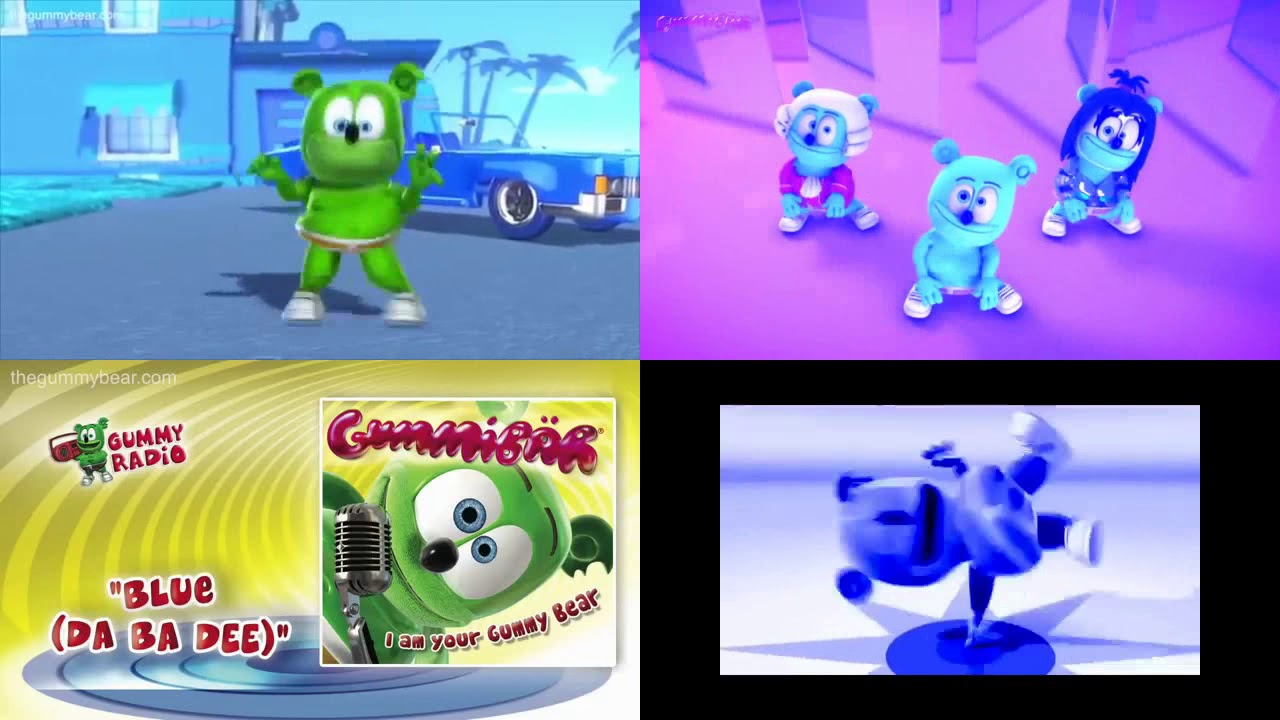 I am Blue Da Ba Dee Gummy Bear (Four at Once HD) - YouTube