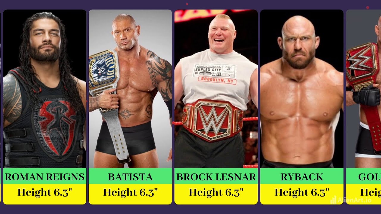 Wwe Superstars Height Comparison | Upto 2023 - YouTube