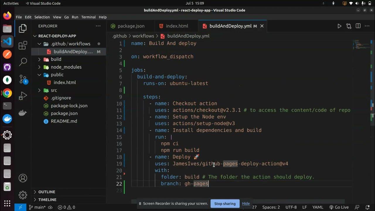 Deploy React App Github Pages Github Workflows Free Youtube