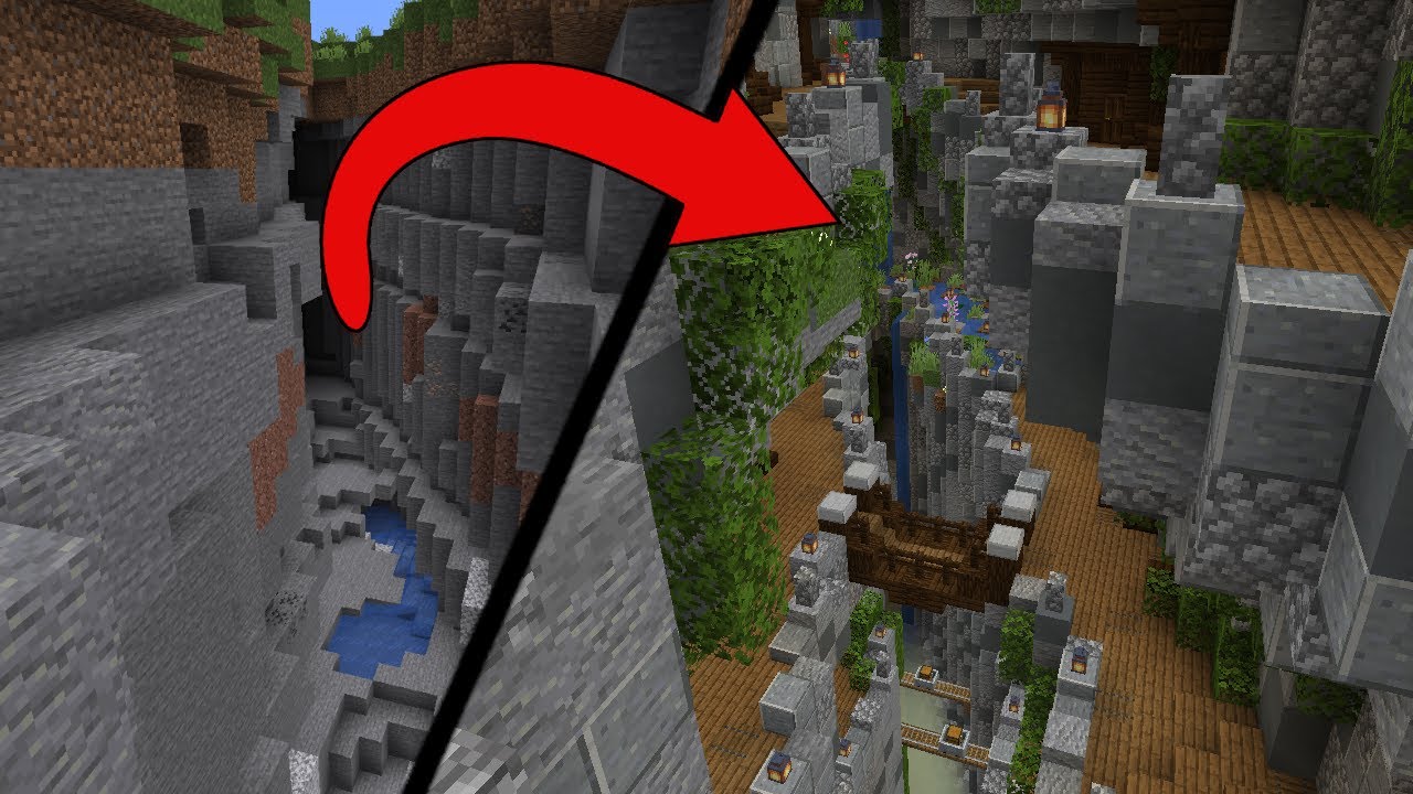 Transforming a Minecraft Ravine! - YouTube