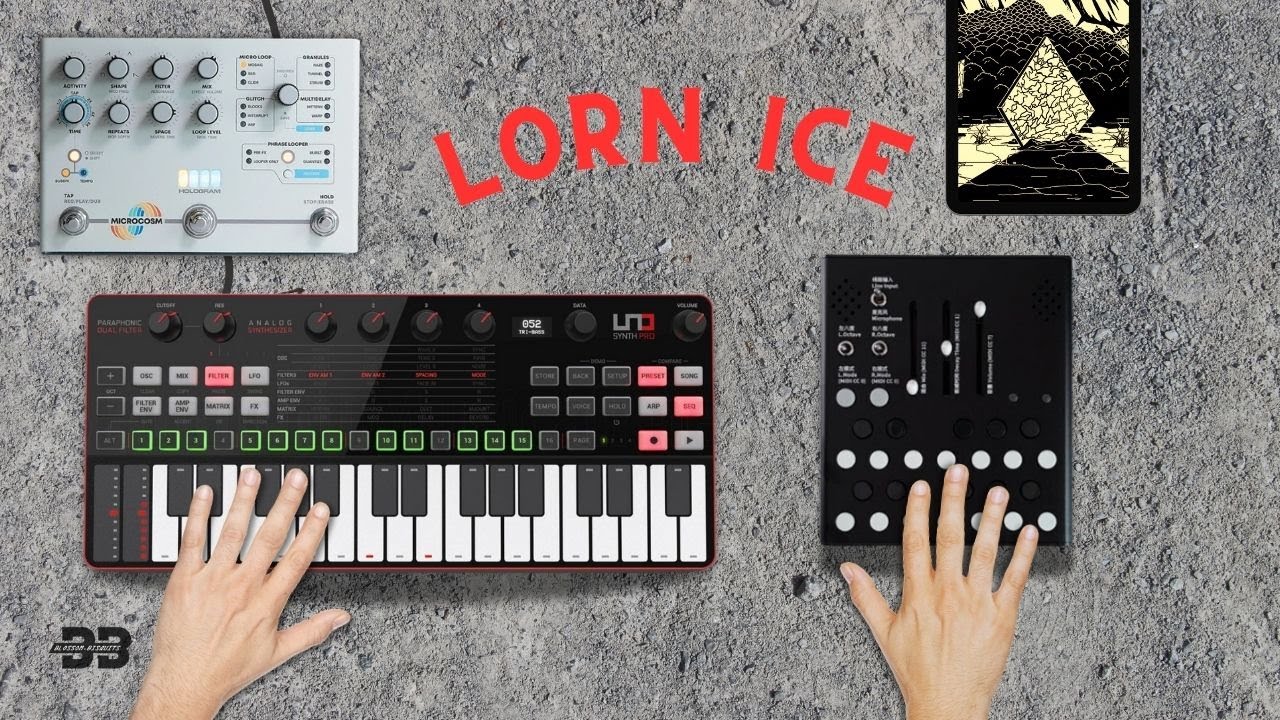 Uno Synth Pro, Wingie mk2, MicroCosm Ice - Lorn synth jam - YouTube