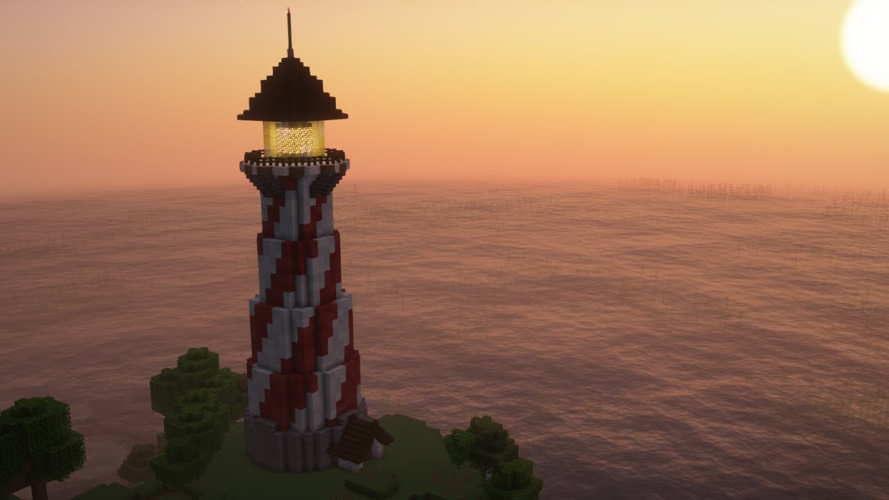 Building A Lighthouse In Minecraft - YouTube