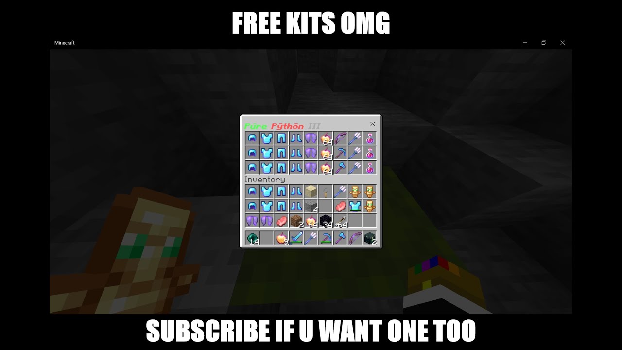 Giving a new player a kit on CPE (2b2t pocket edition) - YouTube