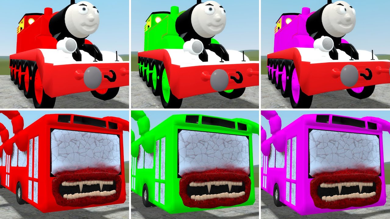 All Cursed Thomas Colors vs Cursed Bus Eater Colors in Garry's Mod ...