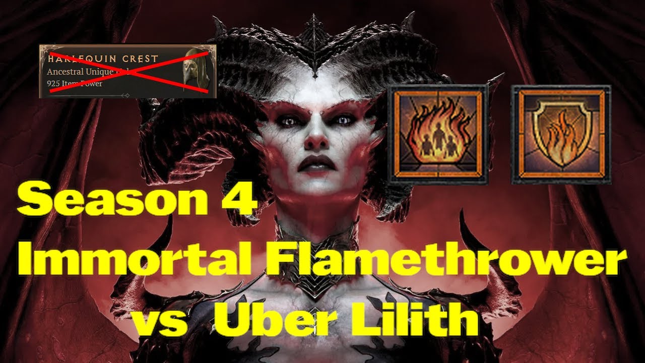 Semi-Immortal Incinerate Sorcerer vs Uber Lilith / Diablo 4 Season 4 ...