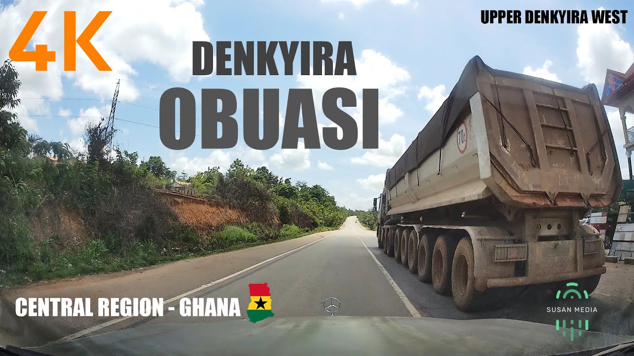 Denkyira Obuasi Drive From Agona Port Central Region Ghana 4K - YouTube