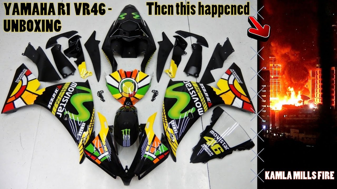 Modifying My YAMAHA R1 VR46 FAIRING UNBOXING + *EMOTIONAL* KAMLA MILLS ...