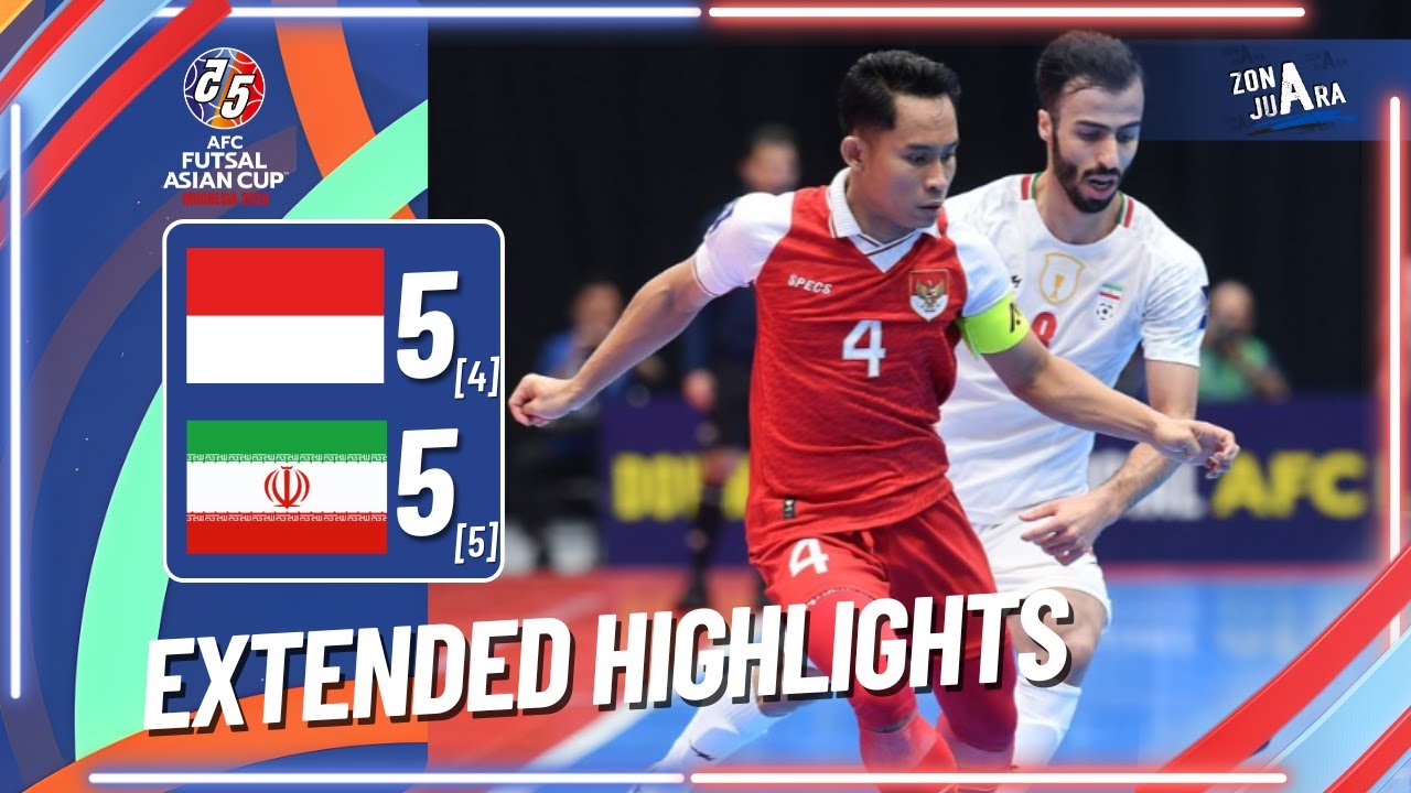EXTENDED HIGHLIGHTS INDONESIA (5) VS IRAN (5) | FINAL AFC FUTSAL ASIAN ...