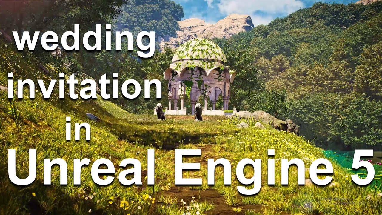 Wedding invitation card made in Unreal Engine 5 - YouTube