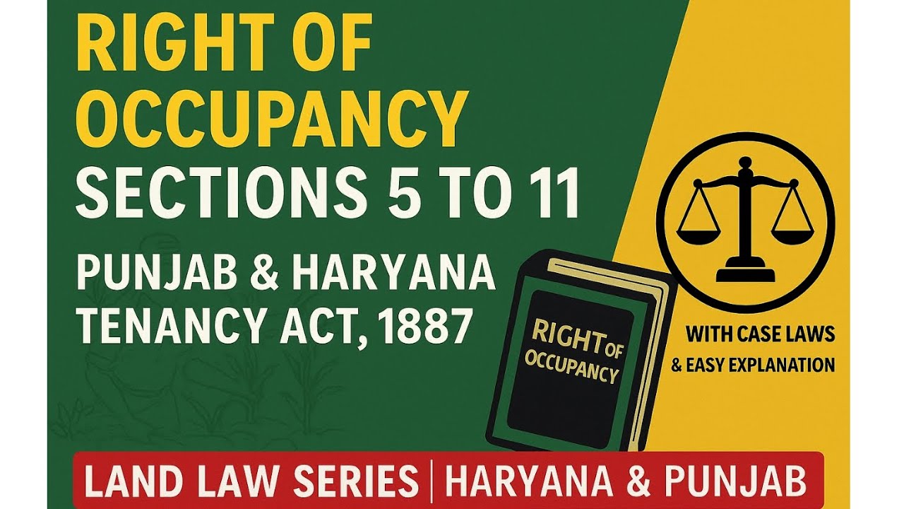 Haryana and Punjab Tenancy Act 1887 | Sections 5 to 11 Explained ...