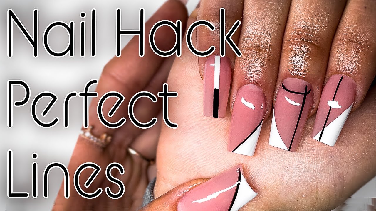 Lets make Perfect Lines | Line Art Tutorial | Nail Hack | Acrylic Nails ...