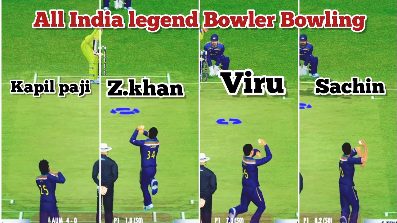 Indian legends Bowler Bowling Action | Kapil dev | Sachin | Zahir Khan ...