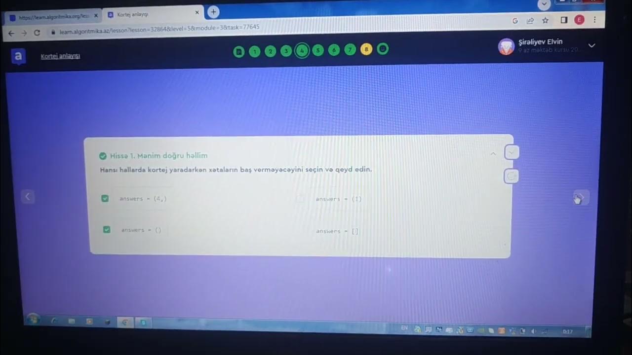 Mars alqoritmika 9cu sinif modul 3 dərs 6 əlavə ilə - YouTube