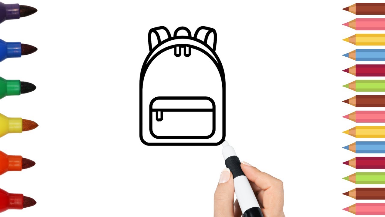 How To Draw cute Bag Drawing, Painting & Coloring For Kids and Toddlers ...