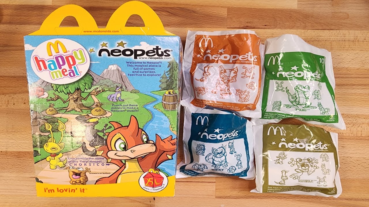 Neopets 2004 McDonald's Toys [9-12] | Neopets Merch - YouTube
