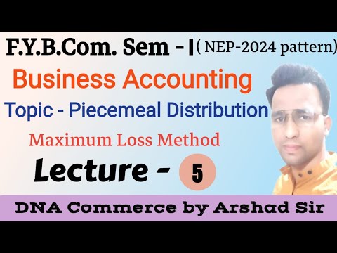 IMP. Problem 4 - Maximum Loss Method - Piecemeal Distribution of Cash # ...