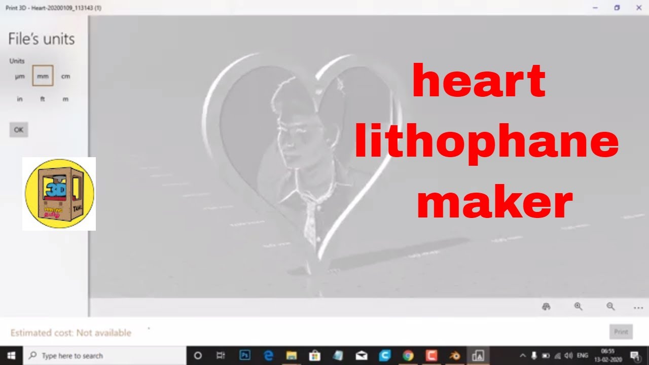 (UPDATE) HEART SHAPE LITHOPHANE MAKER - 3D PRINTING TAMIL - YouTube