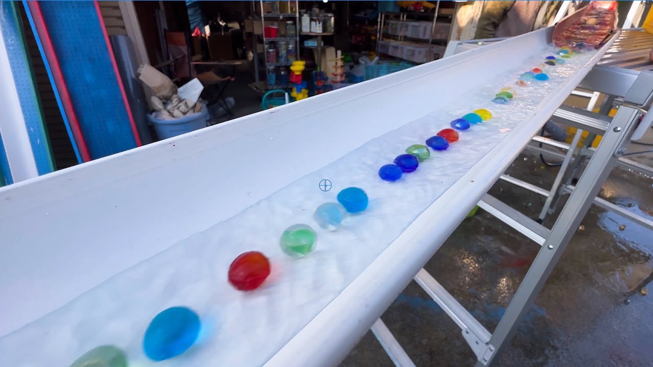 Rain gutter water marble run, relaxing ball rolling - YouTube