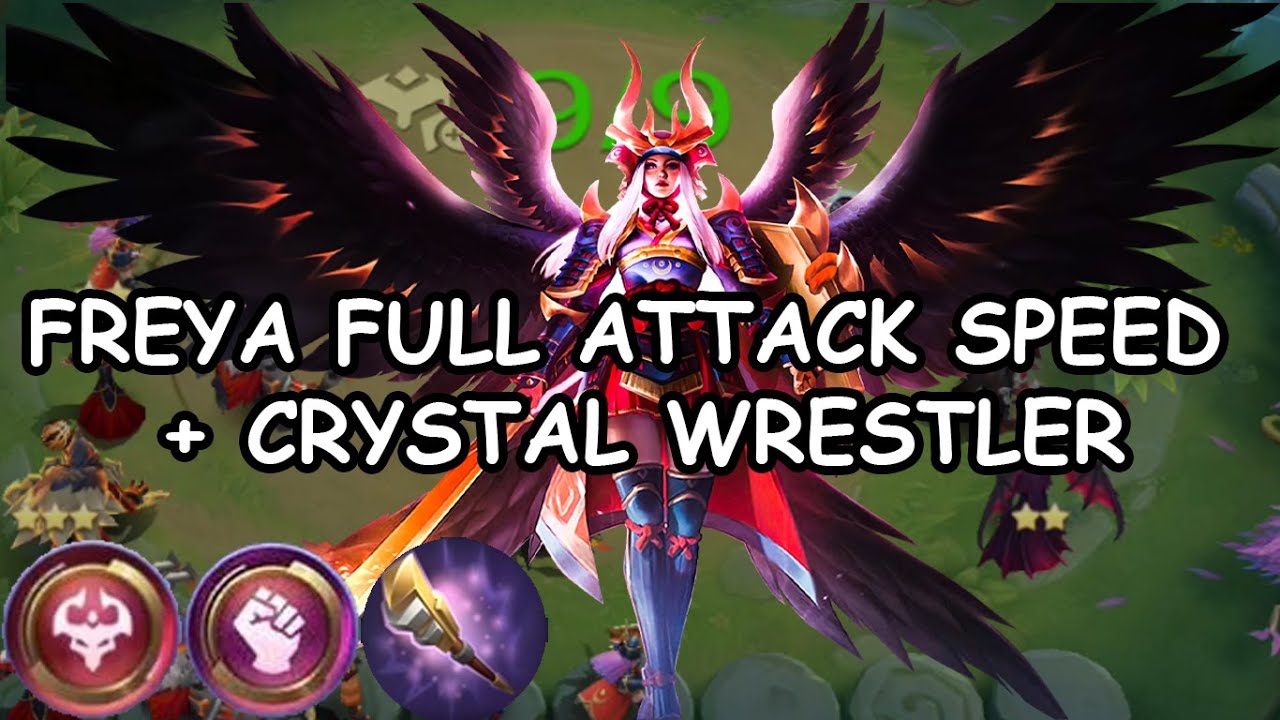 MAGIC CHESS FREYA FULL ATTACK SPEED + CRYSTAL WRESTLER - YouTube