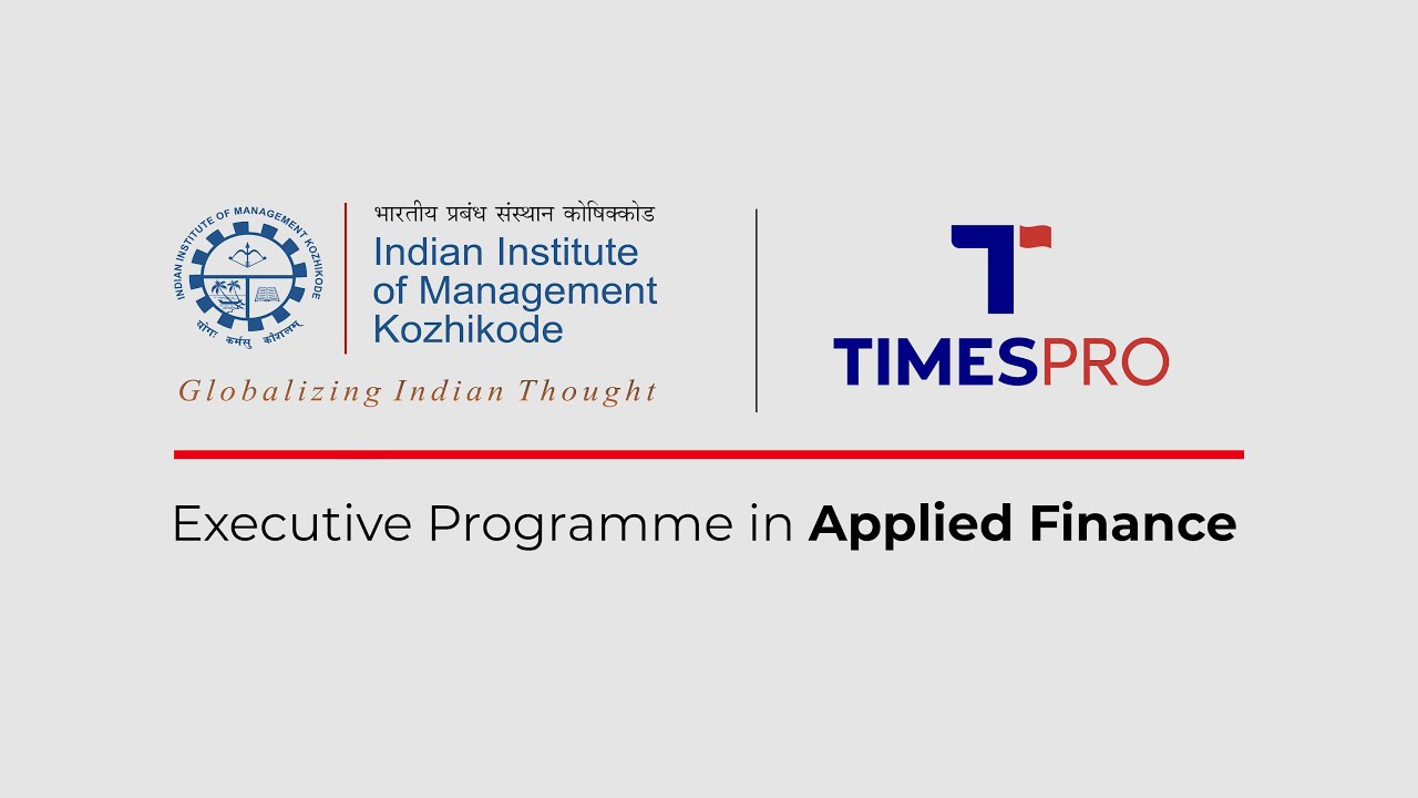 Experts explain the benefits of enrolling for IIM Kozhikode's Applied ...