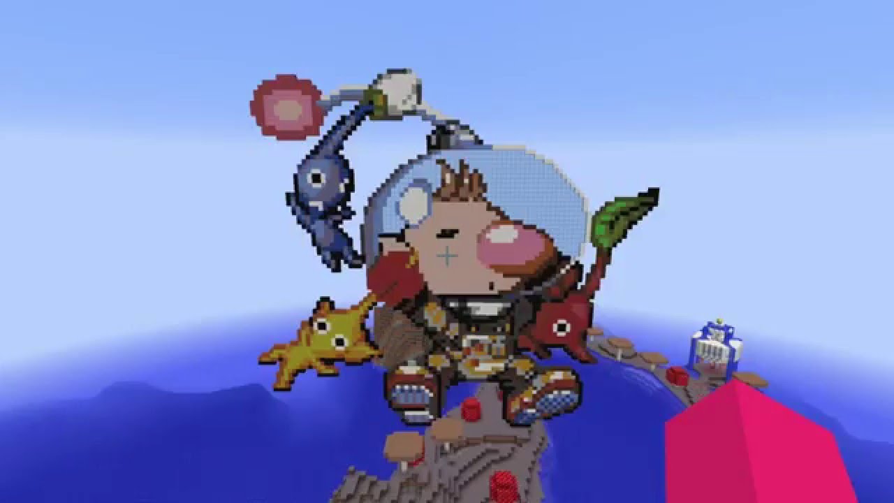 Olimar - Minecraft Pixel Art - YouTube