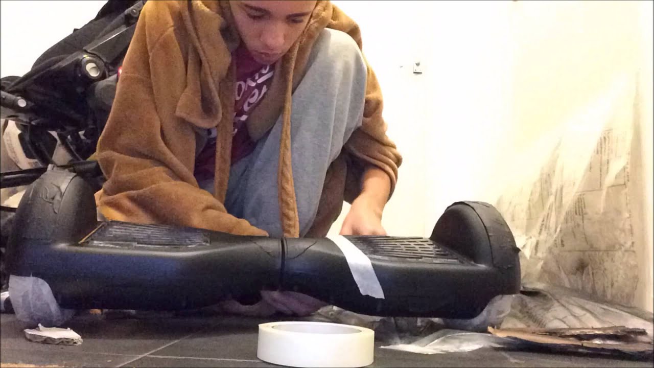Spray painting my Swegway/hoverboard - YouTube