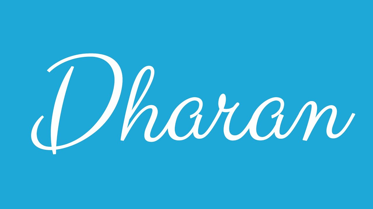 Learn how to Write the Name Dharan Signature Style in Cursive Writing ...