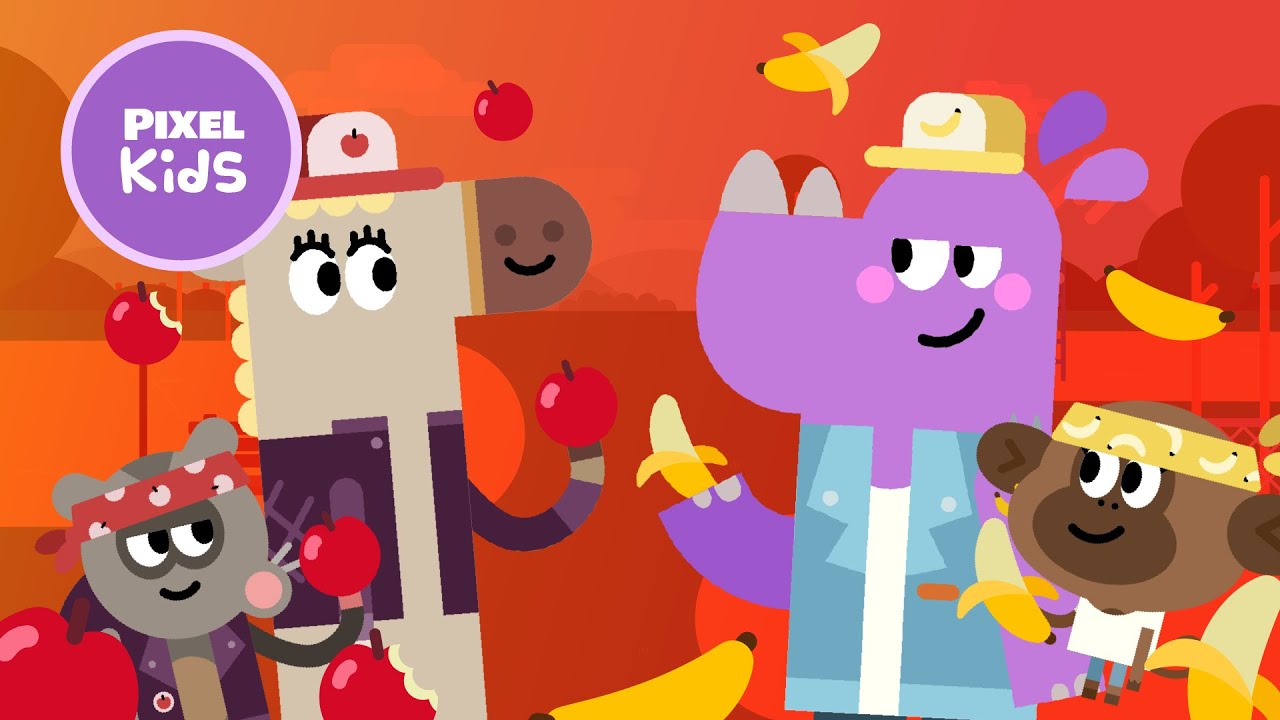 Apples and Bananas | Nursery Rhymes for Kids | Pixel Kids - YouTube