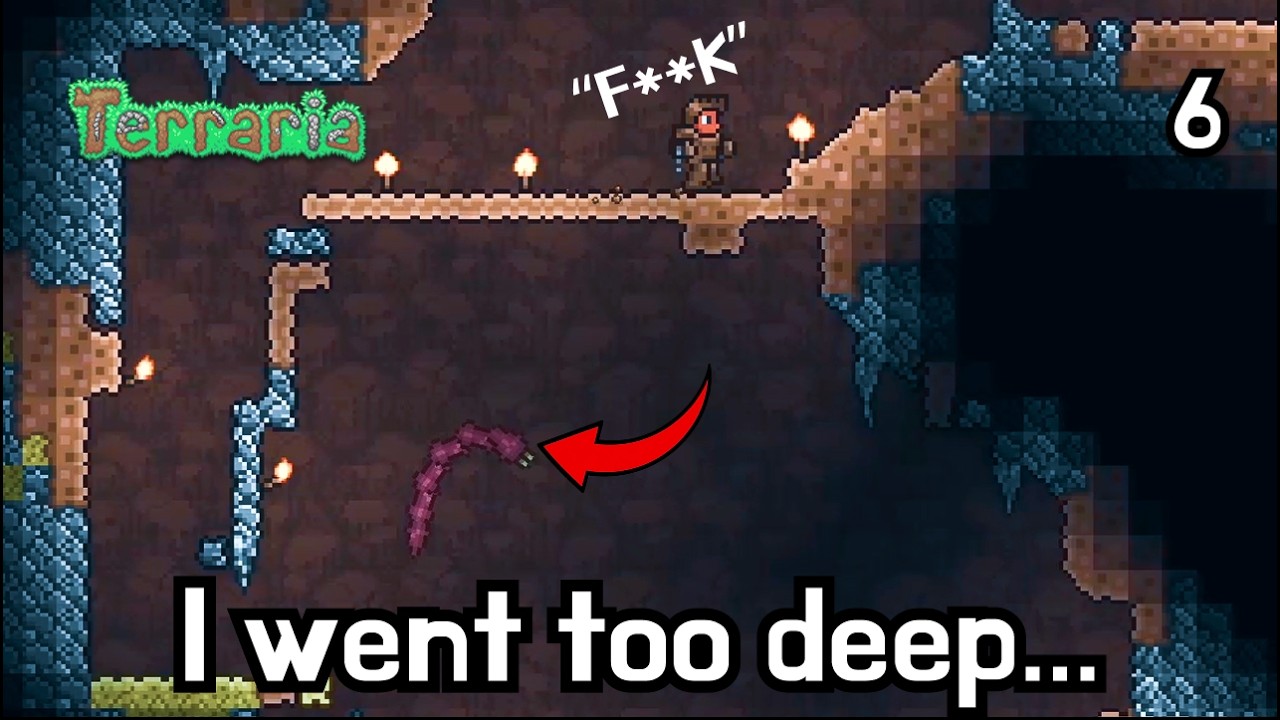 I Went TOO DEEP in Terraria... Found WORMS - YouTube