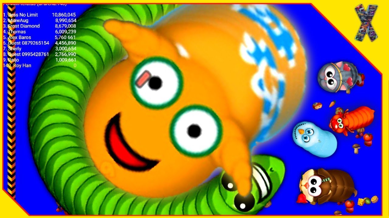 Worms Zone Magic 🐍 Dwarf Worms Trapping Giant Worms - Worms Zone.io ...