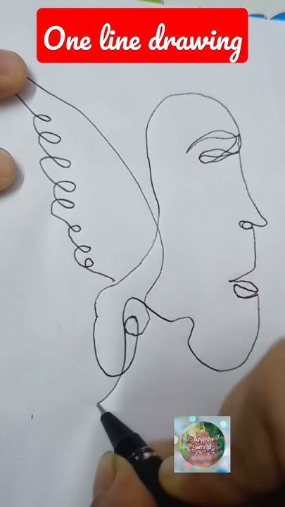 Easy one line drawing. #onelineart, #onelinearttutorial, #facedrawing ...