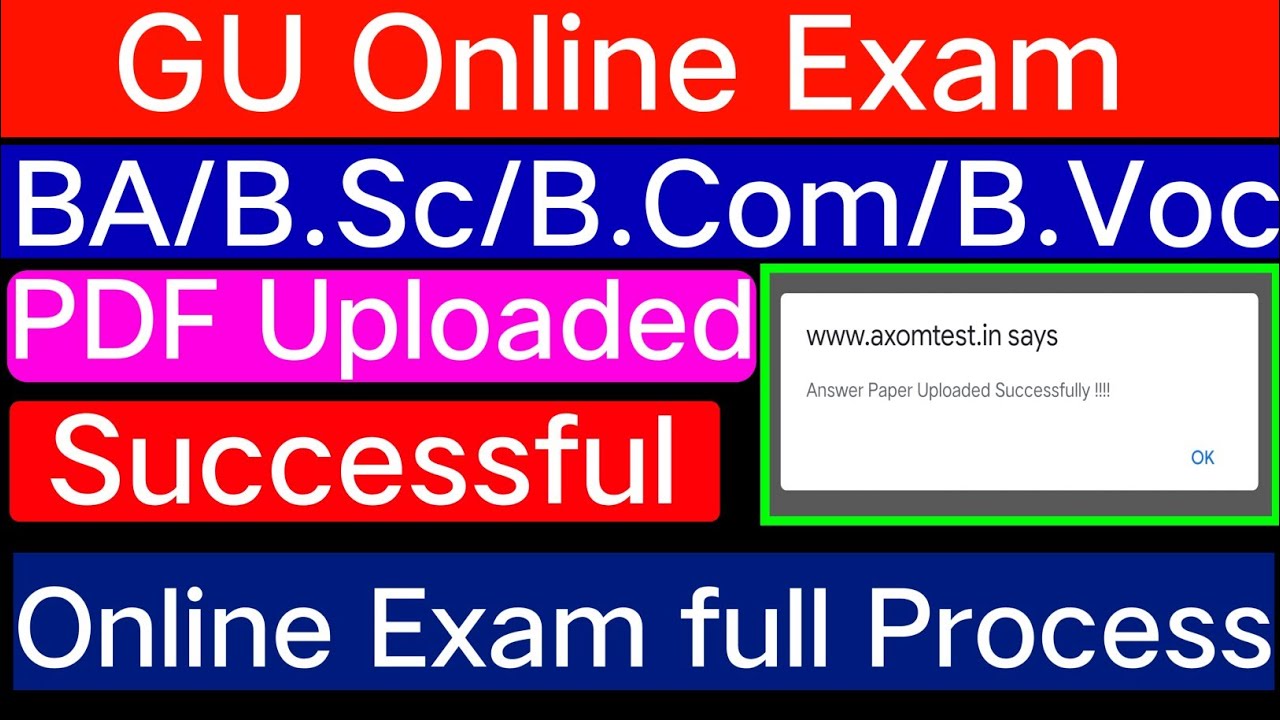 GU Online Exam full process // question paper Download & PDF upload ...