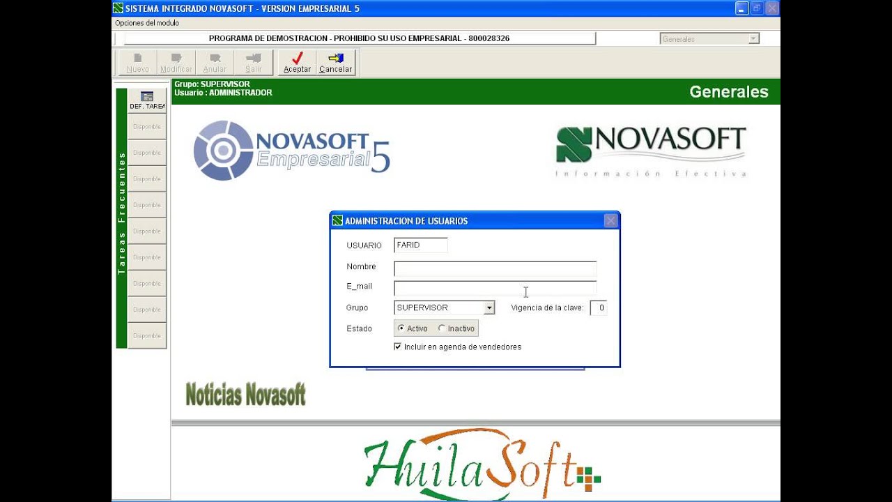 CREAR USUARIOS DE NOVASOFT - YouTube