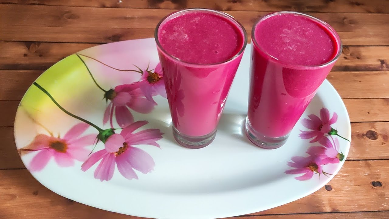 Beetroot milk | beetroot milkshake | - YouTube