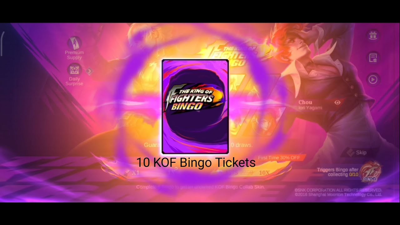 Spending 10 KOF Bingo Tickets - YouTube