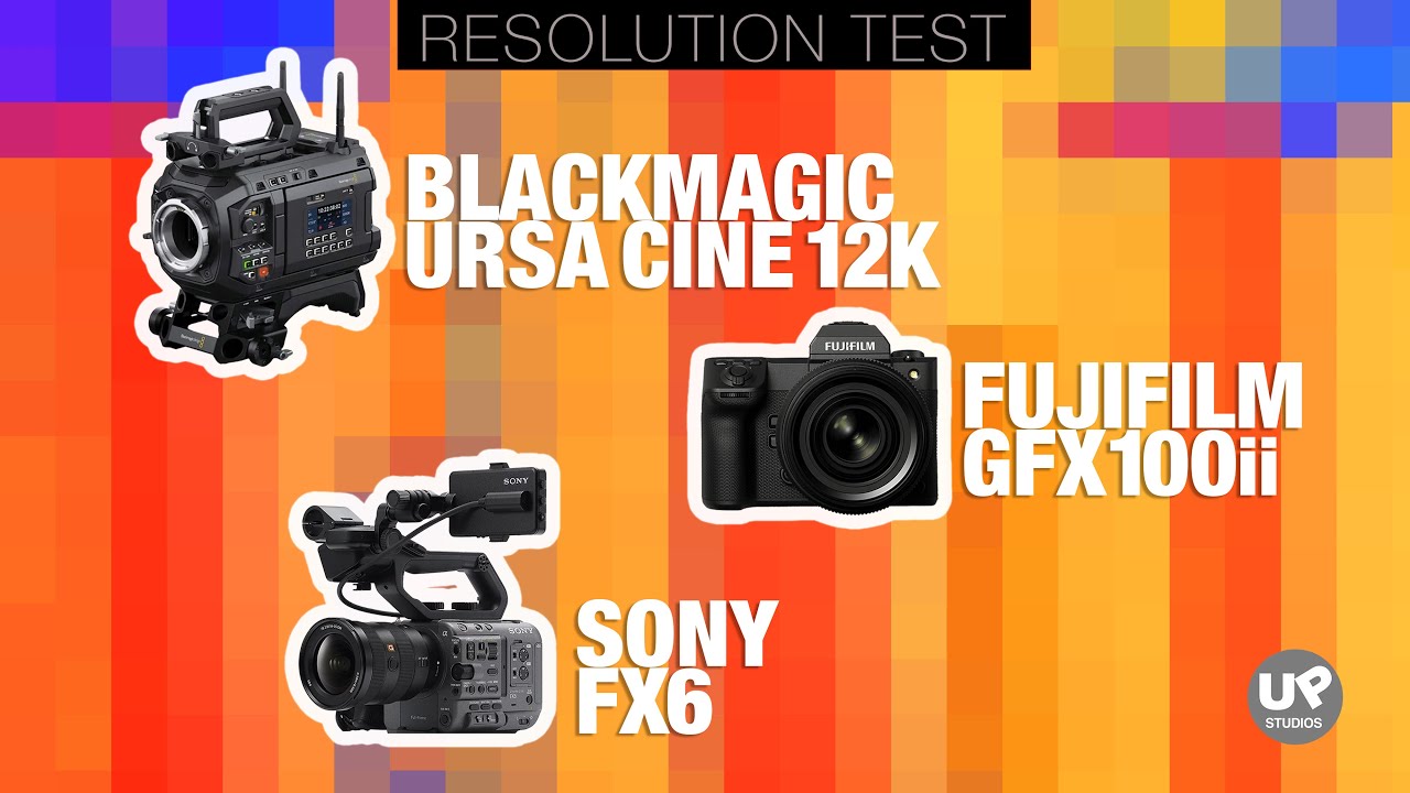 Blackmagic Ursa Cine 12K vs Sony FX6 vs Fuji GF100ii Resolution Test ...