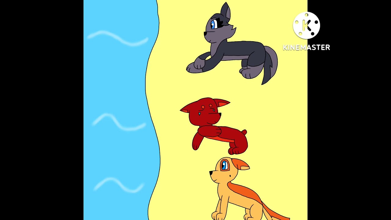 Sea Salt trio as dogs at the beach(Birthday gift for Arika Koski 2022 ...