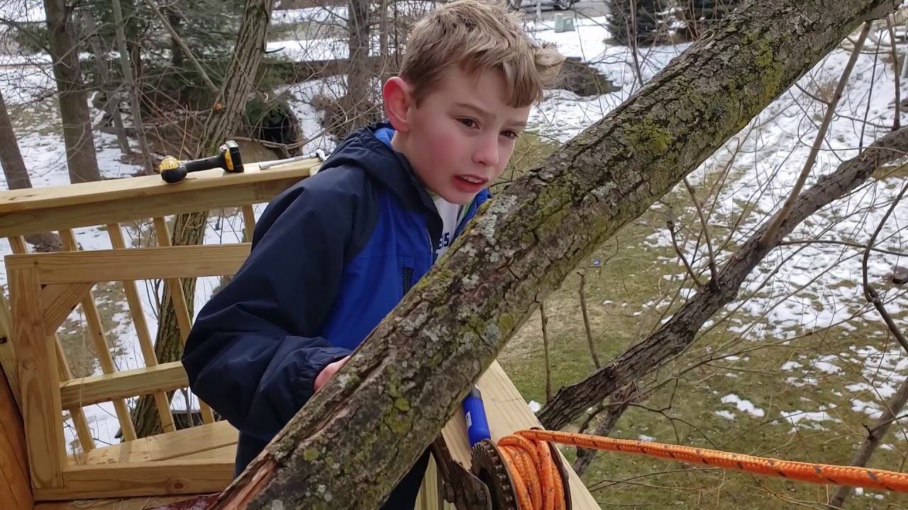 Cooper Treehouse Pulley - YouTube