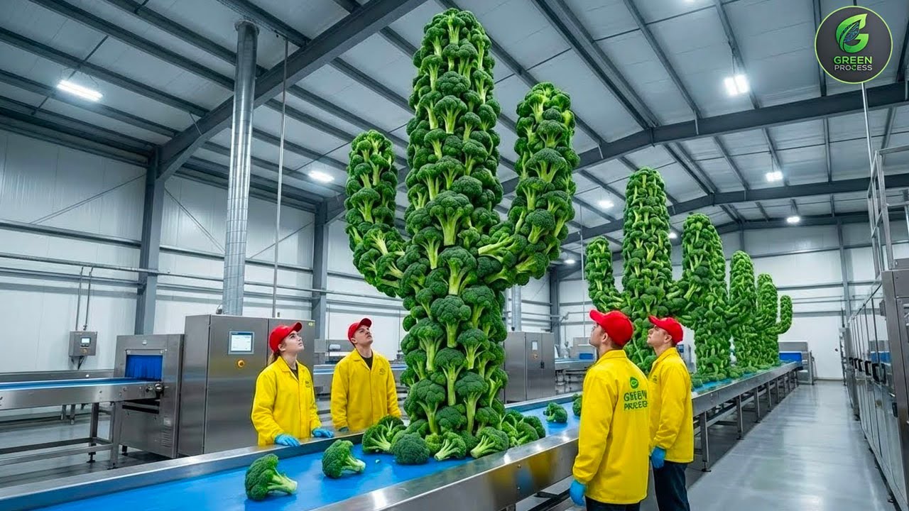Inside a Modern Broccoli Farm The Whole Process of Harvesting Tons of ...