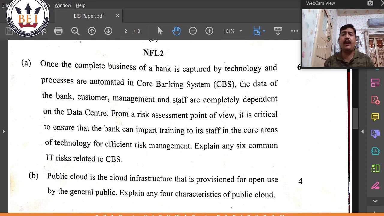 CA Inter EIS [Nov 2020] Suggested Answer by CA Chirag sir - YouTube