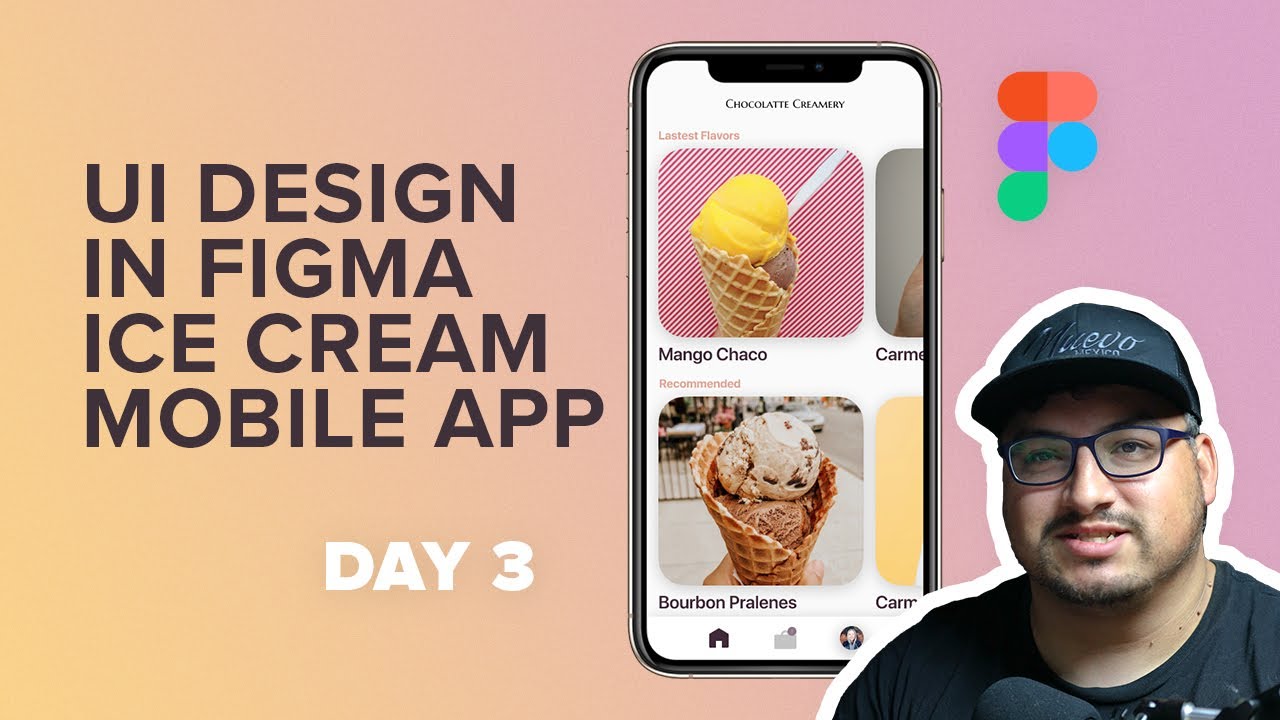Ice Cream App UI in Figma | DAY 3 - YouTube
