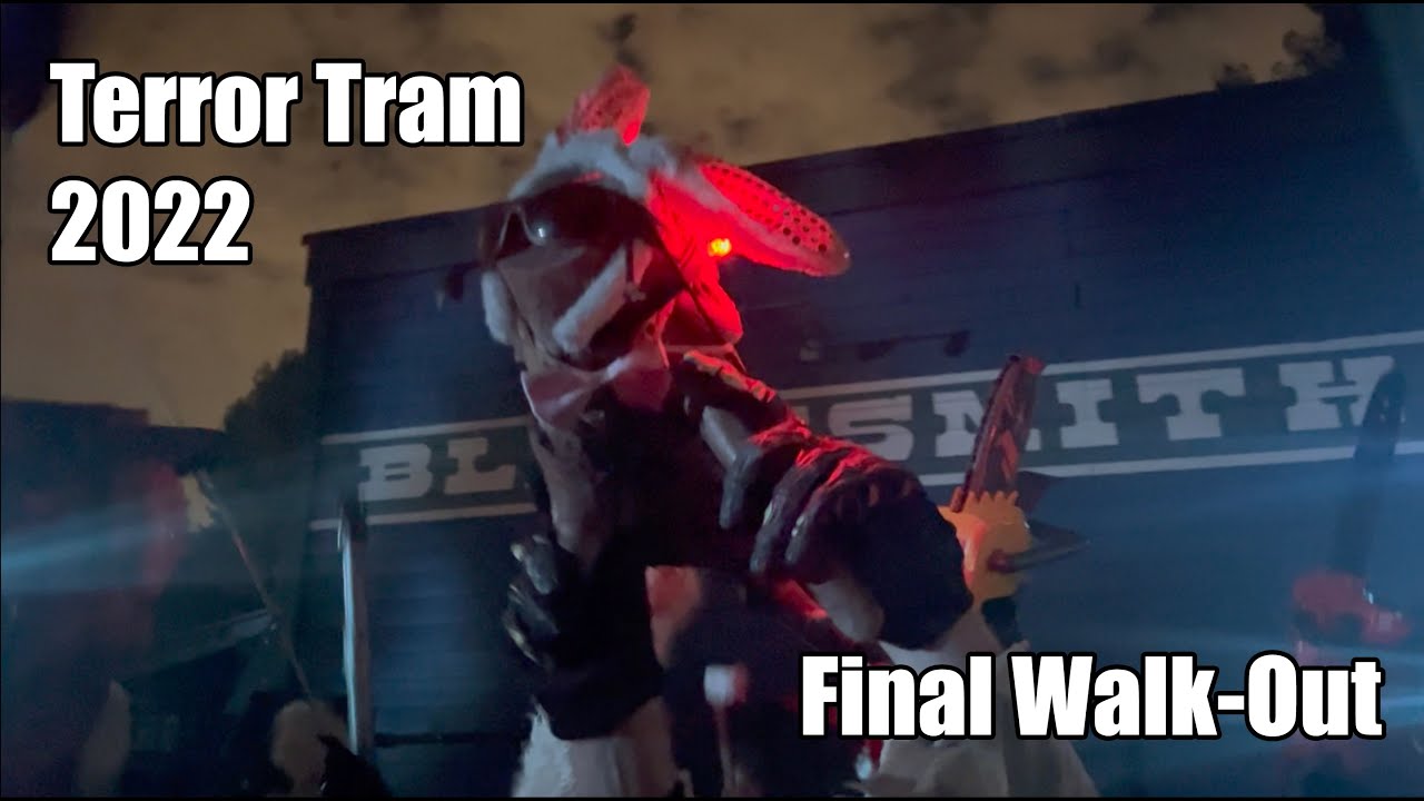 TERROR TRAM HORROR NIGHTS 2022 FINAL WALK-OUT - Log Bunny, Frank Stites ...