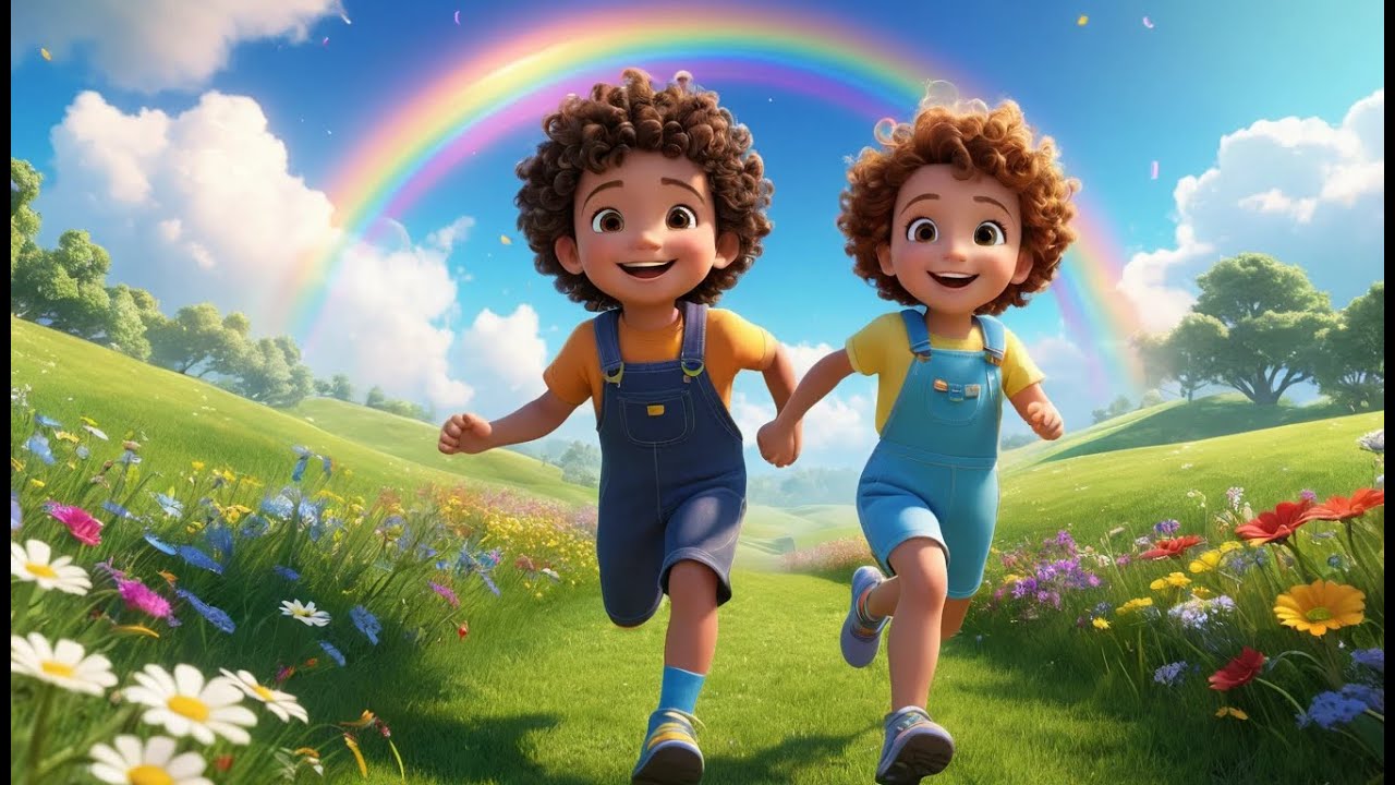 Run Around the Rainbow | Fun Color Song for Kids | Sing-Along Nursery ...