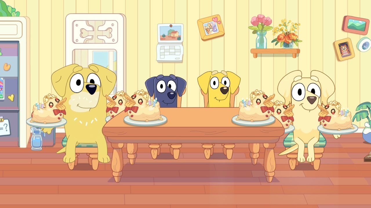 Bluey: Lucky's Family Invite Jean-luc for For Dinner - YouTube