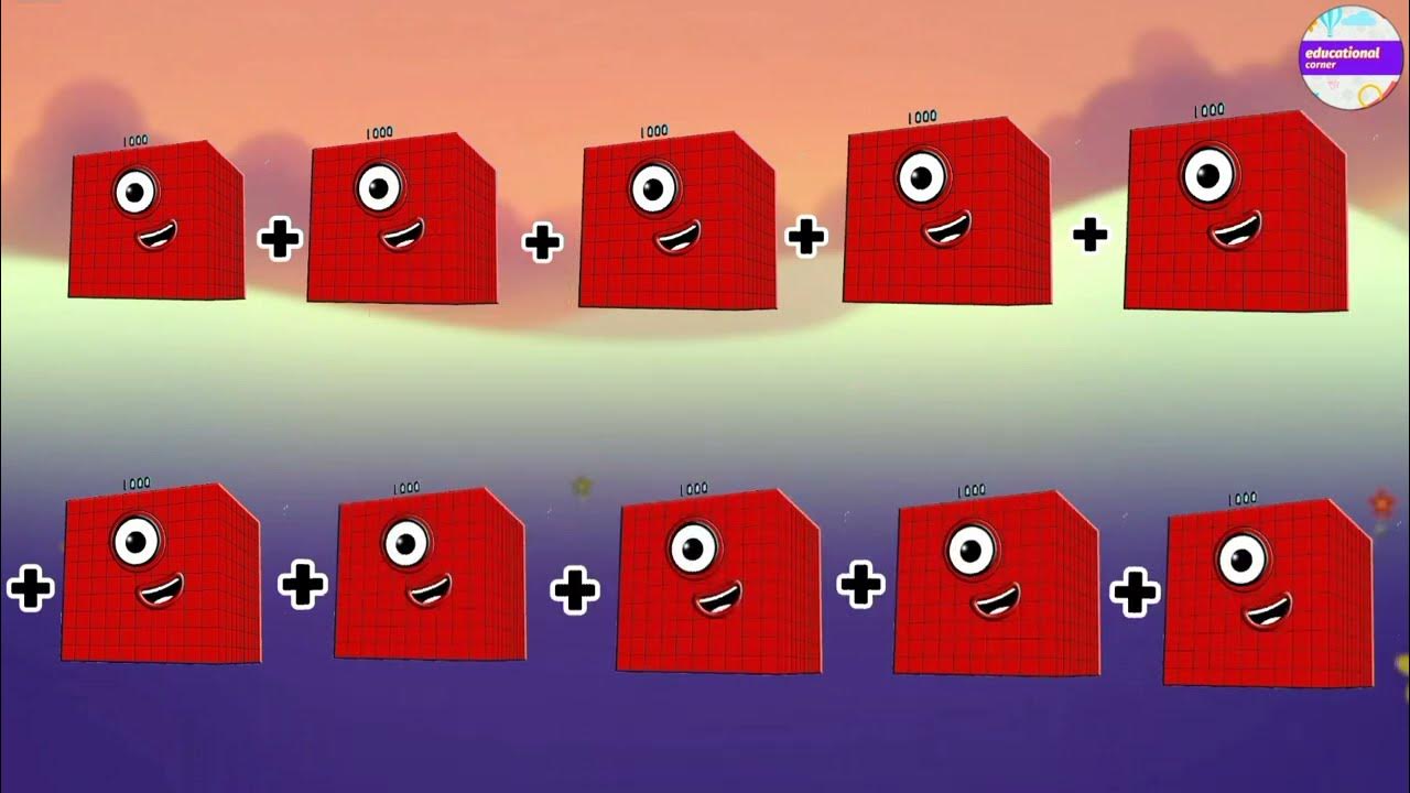 NUMBERBLOCKS ADDING UP TO 10 BIG NUMBERS | @Educationalcorner110 - YouTube